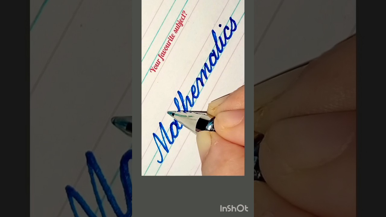 How to Write Mathematics | Subject in Cursive Handwriting #shorts