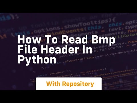 How to read bmp file header in python
