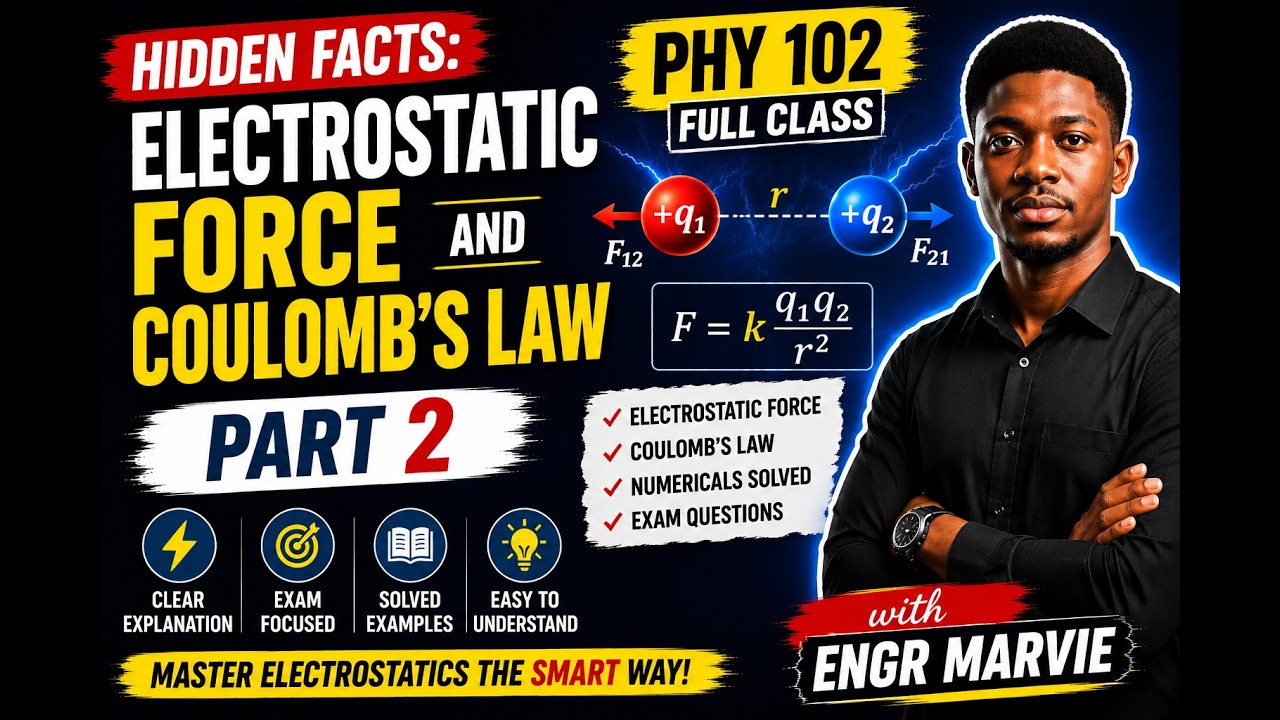 Solved Questions: Coulomb's Law And Electrostatic Force Part 2 | PHY 102 Full Class