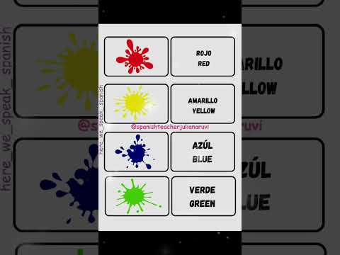 The colors in #spanishforbeginners