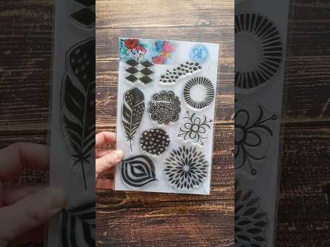 Easy way to make and store collage paper with our Carved Collection 3 Clearstamps #collagepaper