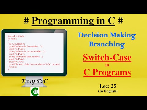 Switch case statement in C | Switch case in C programming