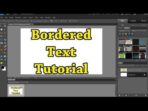 How to: Bordered Text in Photoshop (Elements)