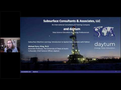 Subsurface Machine Learning: Introduction to Spatial Data Analytics with Python