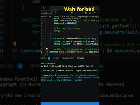 To make login page in java #coding #javaprogram #trending #java #code #javaclass #program #corejava