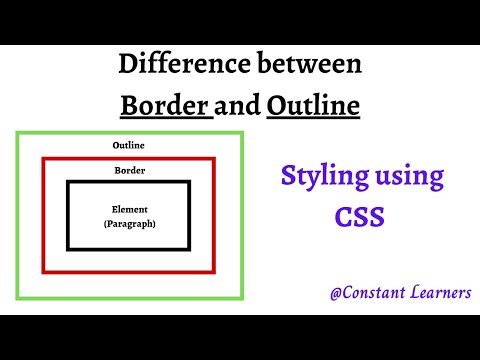 Difference between 'border' and 'outline' properties in CSS | HTML | CSS | JavaScript