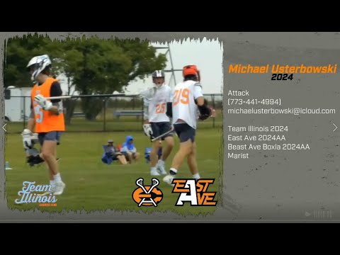 Mikey Usterbowski - Team Illinois 2024 - Attack, East Ave Elite 24AA, Beast Ave Boxla 24AA (Marist)