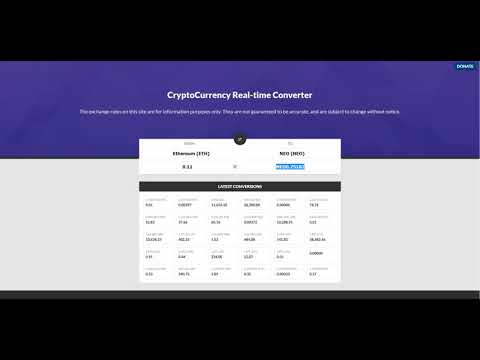 Showcase of cryptocurrency converter calculator