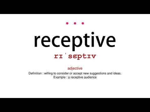 How to pronounce receptive - Vocab Today