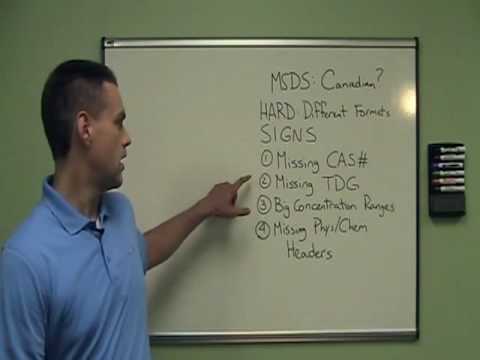 How Can I Tell if an MSDS is Canadian Compliant?