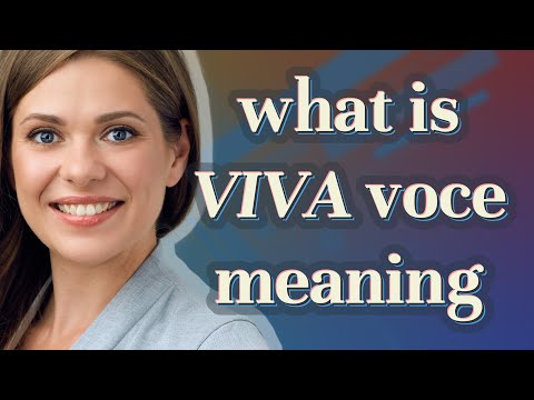 Viva voce | meaning of Viva voce
