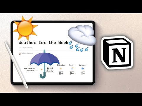 How to embed a weather widget into Notion