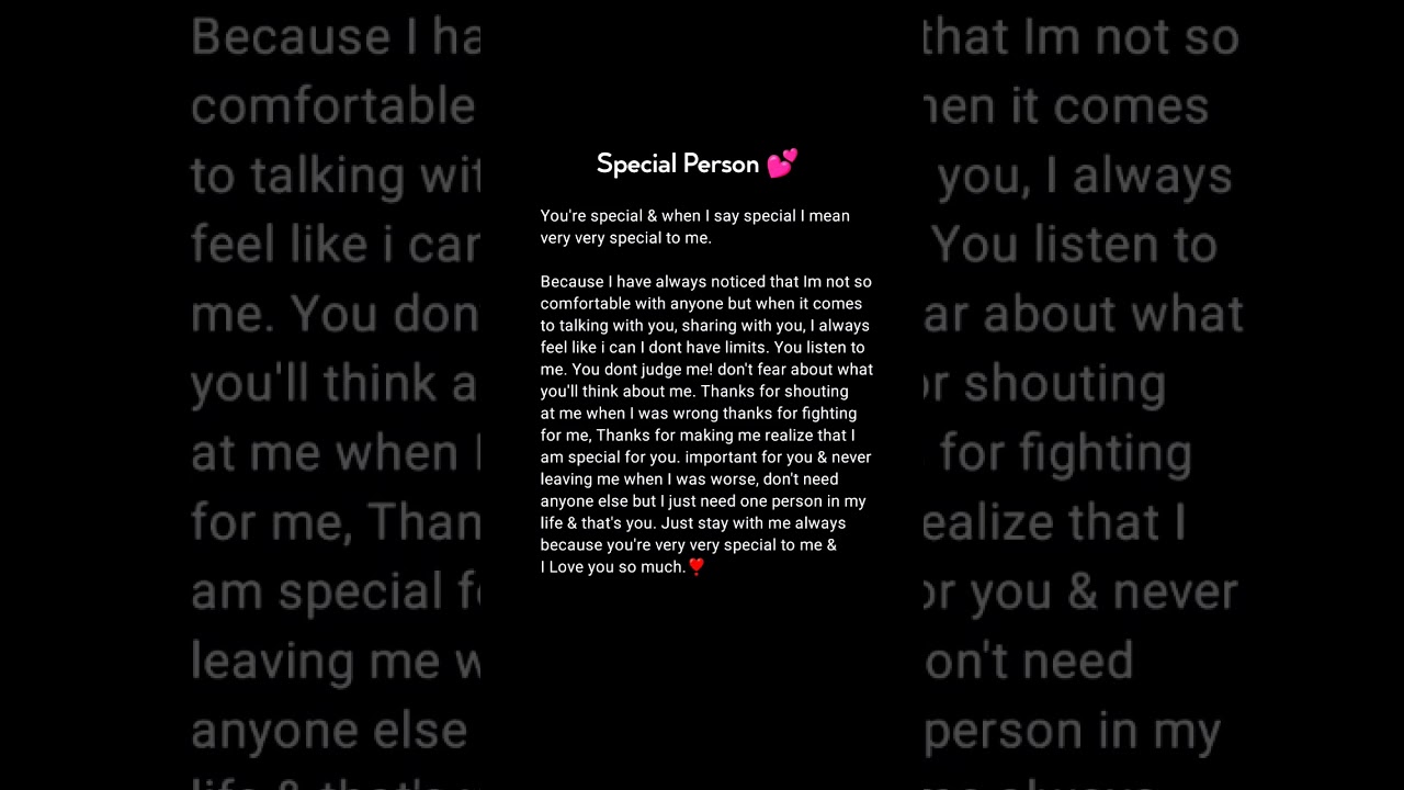 Special Person 💖 | Love Quotes For Someone Special | #goviral #couple #shorts #explore #inspiration