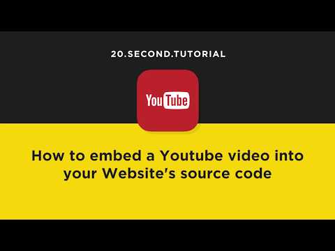 Embed a YouTube video into your website | YouTube Tutorial #20