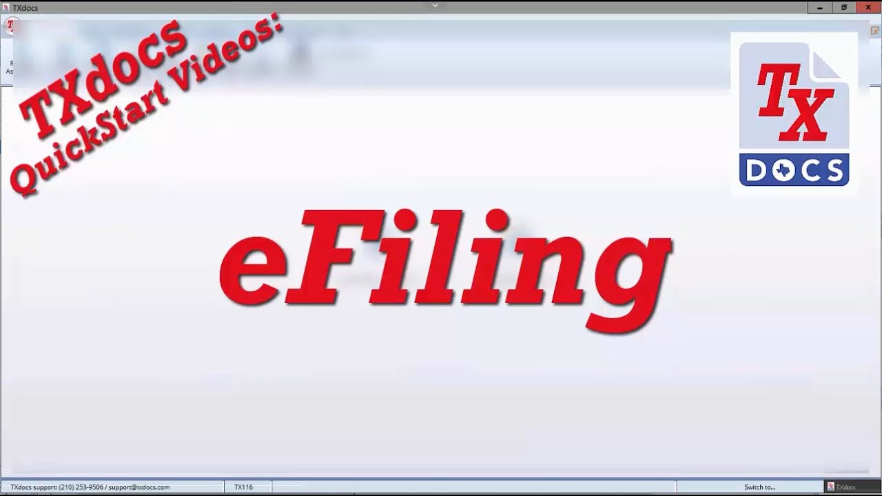 TXdocs eFiling QuickStart