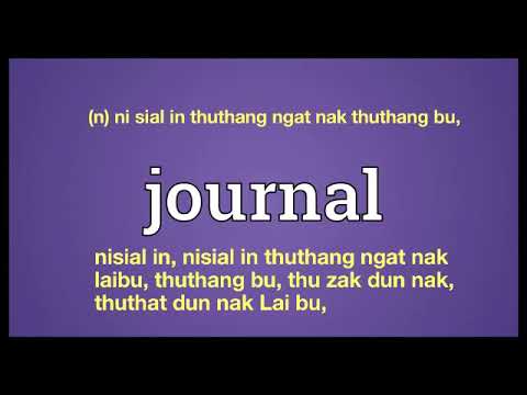 Journal meaning in English Ngawn