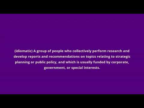what is the meaning of think tank