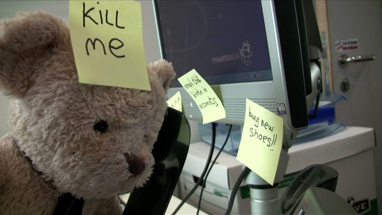 Misery Bear Goes To Work