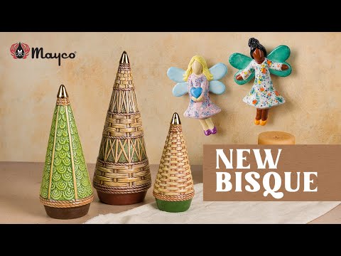 Wicker Trees and Angels - New Earthenware Bisque