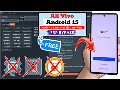 All Vivo Android 15 FRP Bypass | Activity launcher Not Working - android 15 | Best Flash Tool Free