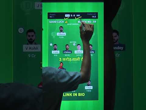 RCB vs KKR Dream11 Prediction | Bengaluru vs Kolkata Dream11 Team | RCB vs KKR Dream Team Today