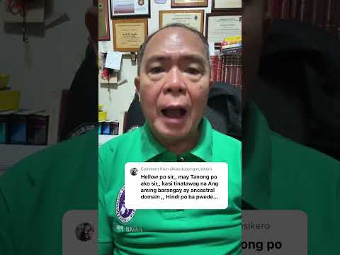 Rights of Indigenous people in the ancestral land and domain