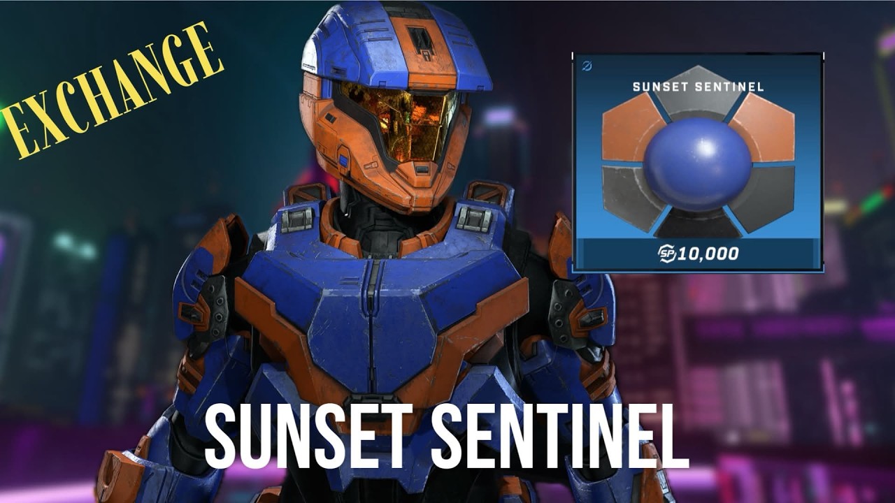 Sunset Sentinel - Electric Blue and Orange - Halo Infinite Exchange