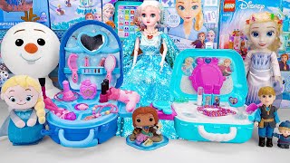 Unboxing Disney Frozen Toys Series ASMR | Elsa's Blue Makeup Toy Collection | Elsa Doll Toy Review