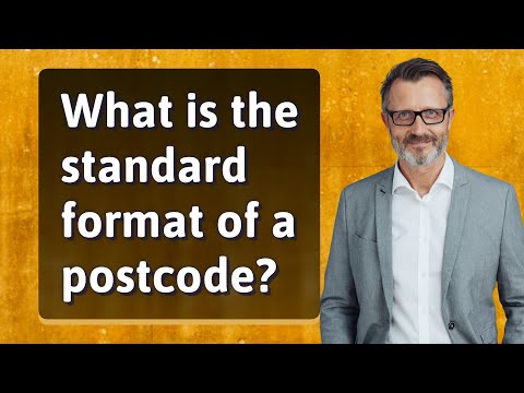 What is the standard format of a postcode?