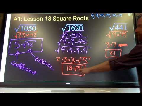 A1: 18 Simplify Square Roots