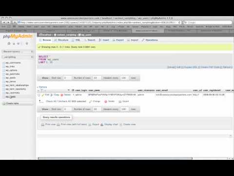 How To Change WordPress Password Via Database And phpMyAdmin