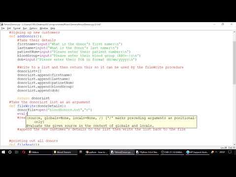 Python Tutorial 31: File writing using a 2D List