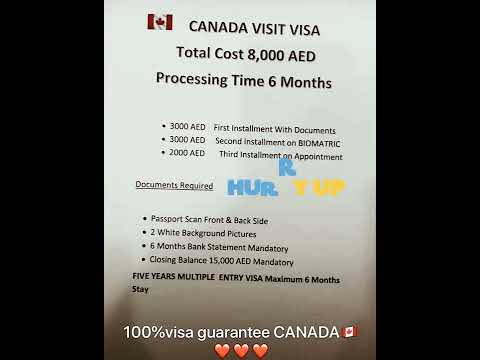 Canada Tourist Visa Guarantee Hurry Up || 06 months Process #canadavisa #canadavisaupdates