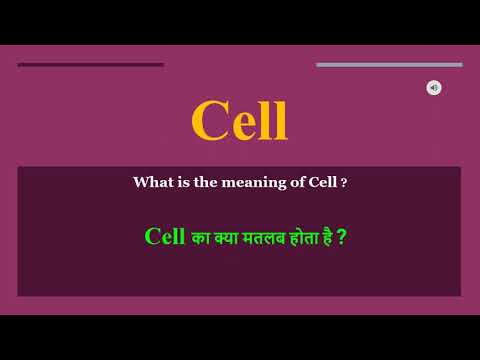 Cell meaning in Hindi | Cell ka kya matlab hota hai | daily use English words