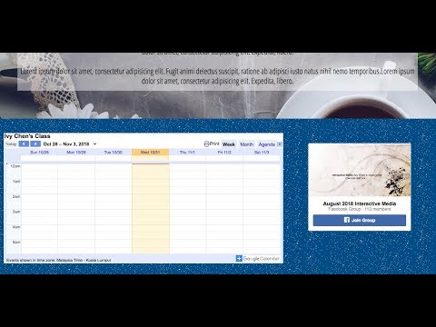 51 Lifestyle Section 3: Embed Google Calendar & FB Group