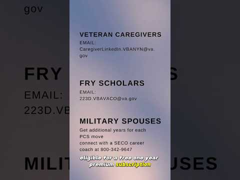 @LinkedIn premium, not just for service members… #veteransbenefits