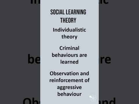 Social Learning Theory | 60 Second Criminology (WJEC Level 3: Unit 2)