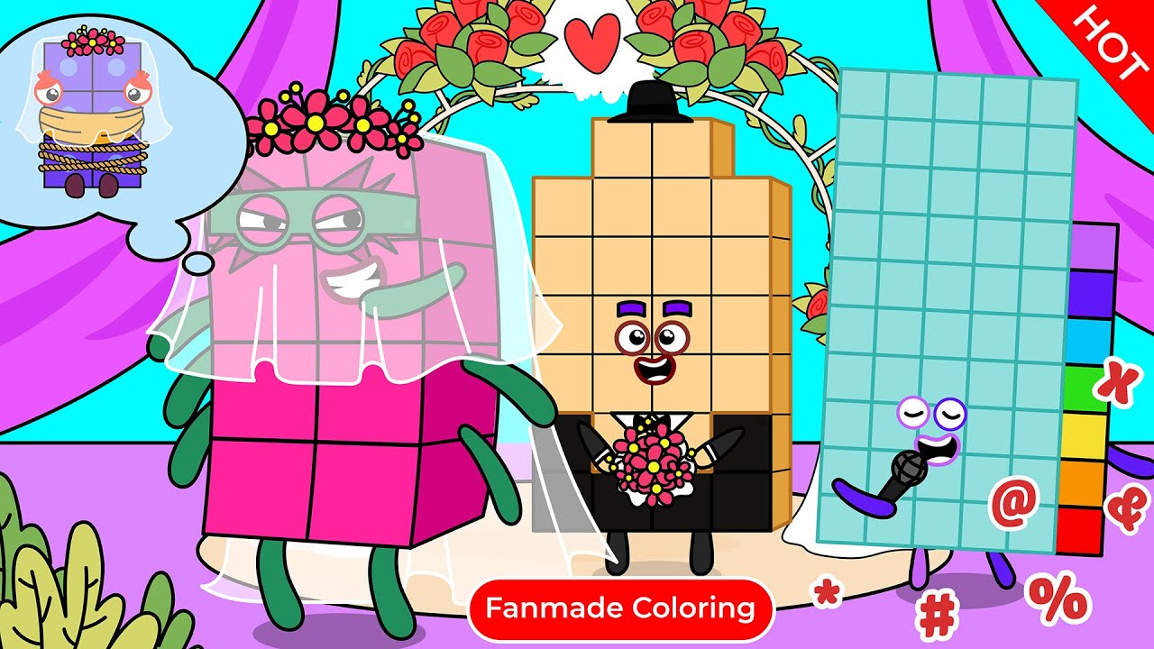 Oh No The Bride is Fake | Numberblocks Fanmade Coloring Story