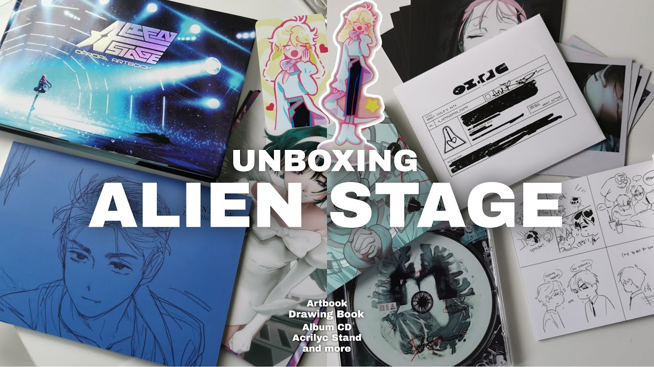 Unboxing Alien Stage Merch 🎤 Art and Drawing Book; Acrylic Stand; Album Vol.1 and more