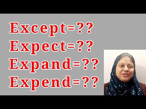 Difference between except expect expand and expend in bengali | expect |  except | bengali education