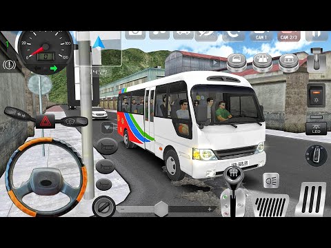 New Hyundai County Traffic Signal Bus Driving! Minibus Simulator Vietnam - Bus Game Android Gameplay
