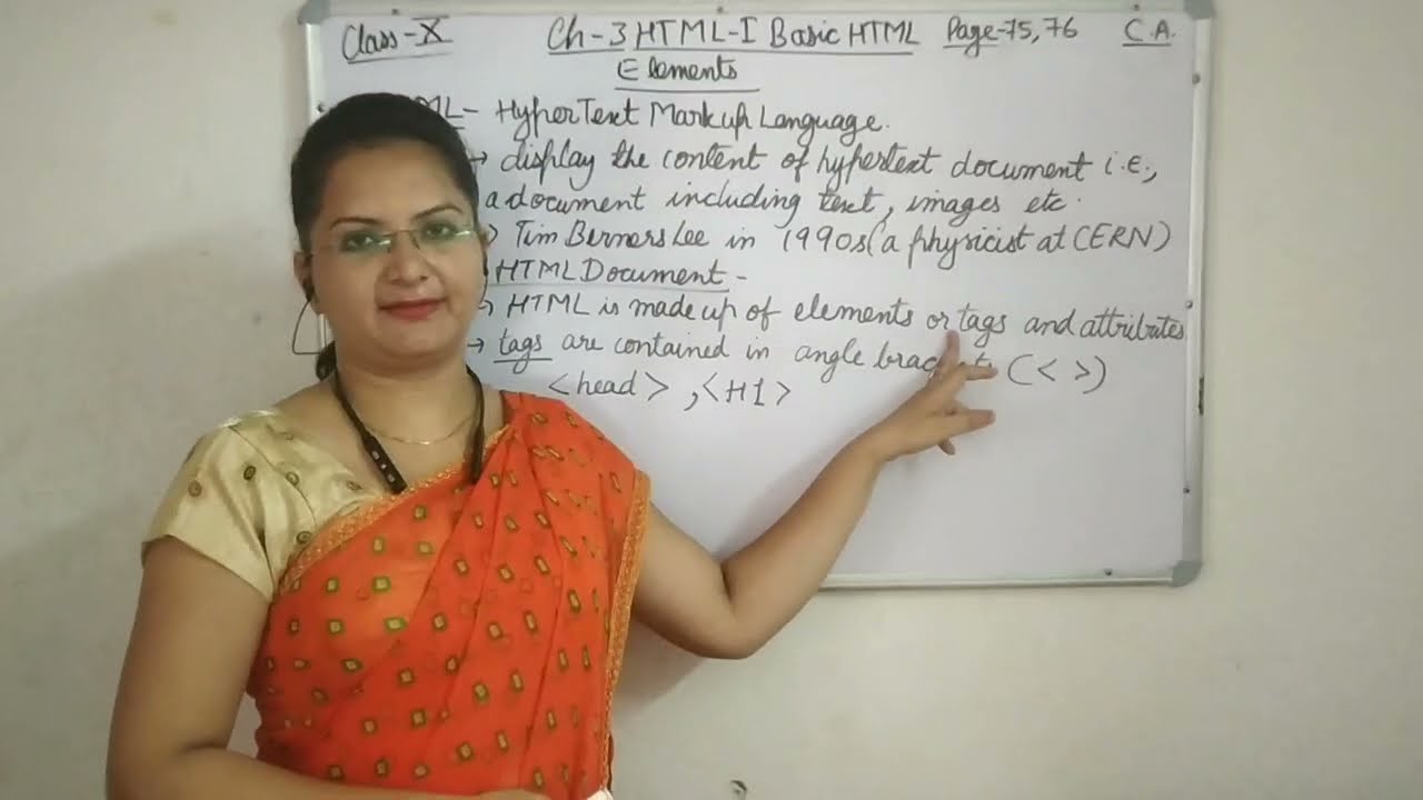 CA Class-10 Ch-3 HTML-1 Basic HTML Elements Part-1
