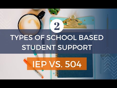 2 Types of School Supports Plans - IEP vs 504 Plan