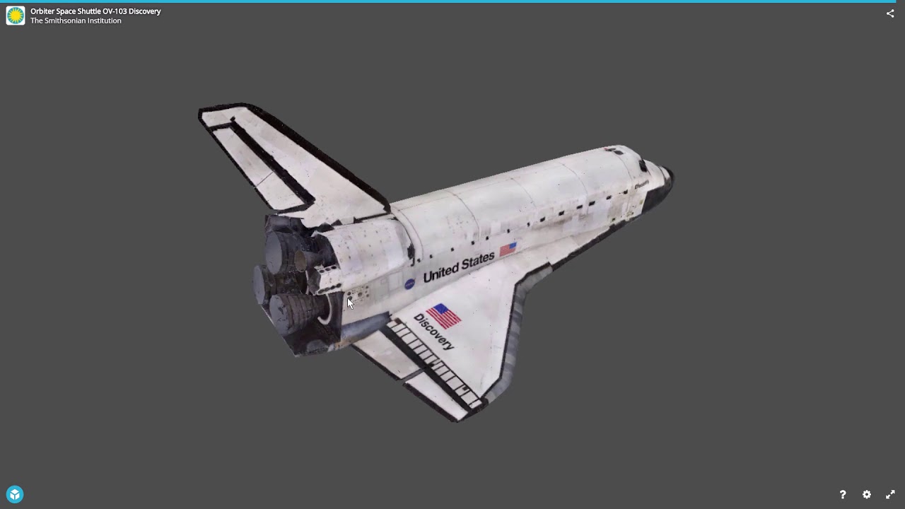 Sketchfab Massive Model: Orbiter Space Shuttle OV-103 Discovery
