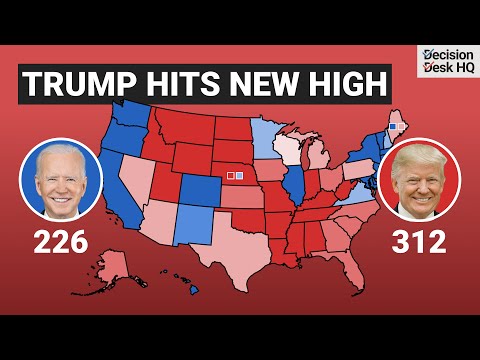 Updated 2024 Presidential Map Has Trump WINNING +300 Electoral Votes