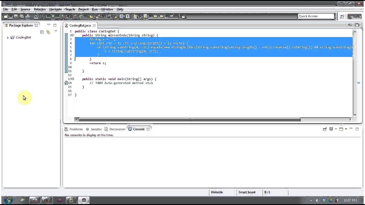 Let's play Coding Bat! Java String - 3
