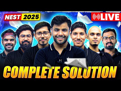 NEST 2025 Full Paper Solved LIVE 🔴 | NISER & CEBS | Answer Key & Analysis