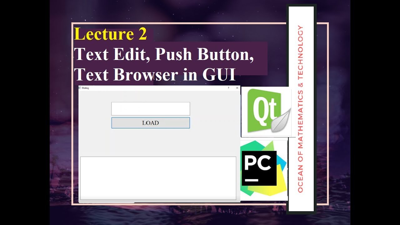 GUI with Text Edit,Push Button, Text Broweser 1.2| Pycharm & Qt Designer| Python GUI [Engliah/Urdu]