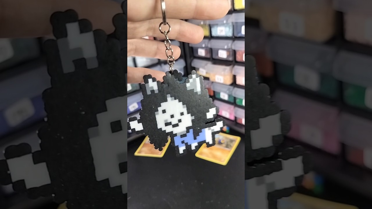 making a Temmie keychain! #art