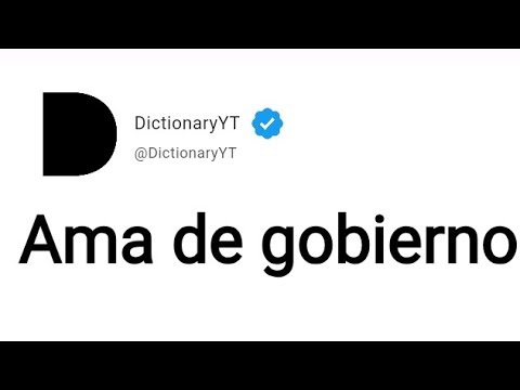 Ama de gobierno Meaning in English